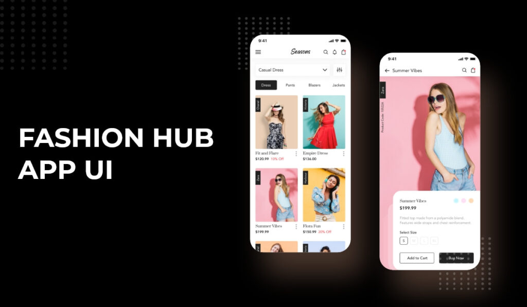 Fashion Hub App UI - Free Figma, XD, Sketch UI Design File Website ...