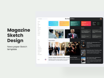 New York magazine Sketch Web template - Free Figma, XD, Sketch UI ...