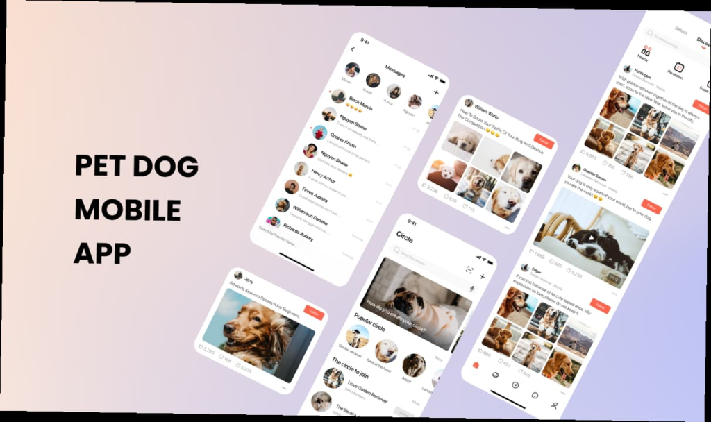 Pets App Mobile UI Kit Design - Free Figma, XD, Sketch UI Design File ...