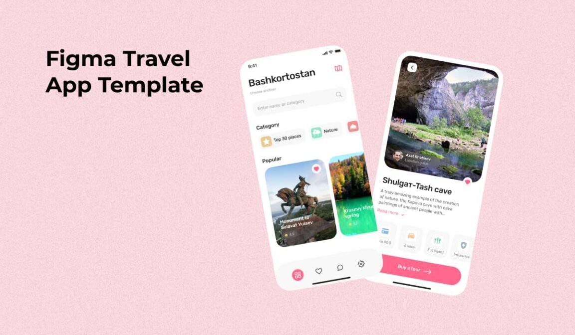 Figma Travel App Template - Free Figma, XD, Sketch UI Design File ...