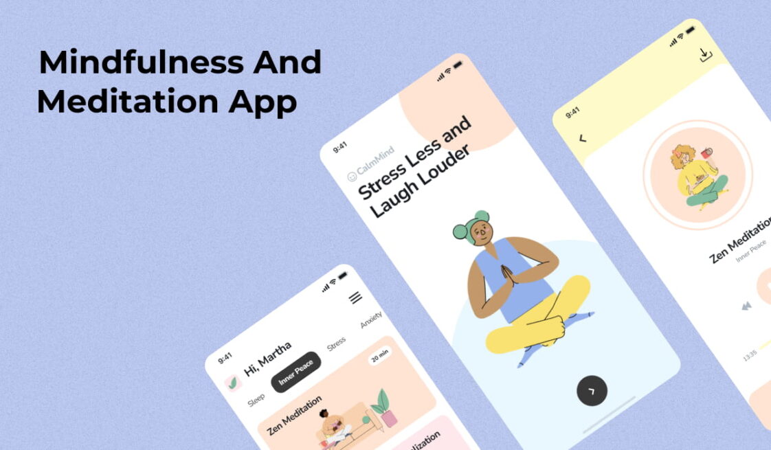 Mindfulness and Meditation App Figma Template - Free Figma, XD, Sketch ...