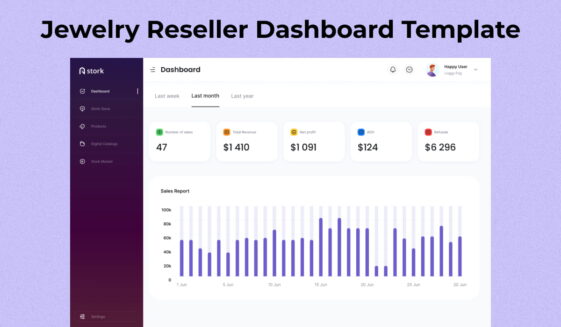 Figma Jewelry Reseller Dashboard Template - Free Figma, XD, Sketch UI ...