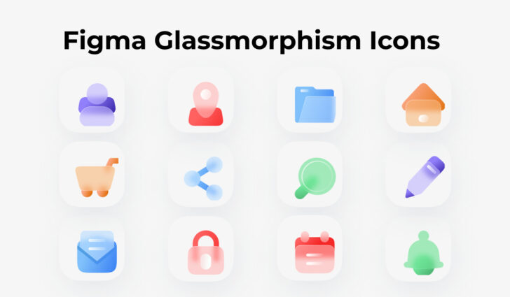 Free Figma Glassmorphism Icons - Free Figma, XD, Sketch UI Design File ...