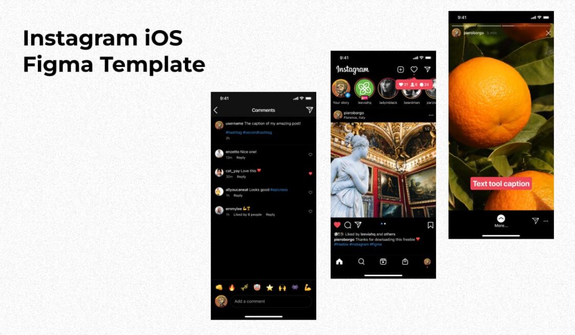 Figma New Instagram iOS Template - Free Figma, XD, Sketch UI Design ...