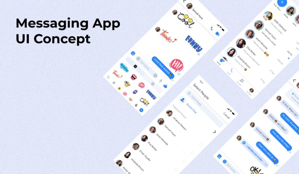 Messaging App UI Concept For Sketch - Free Figma, XD, Sketch UI Design ...