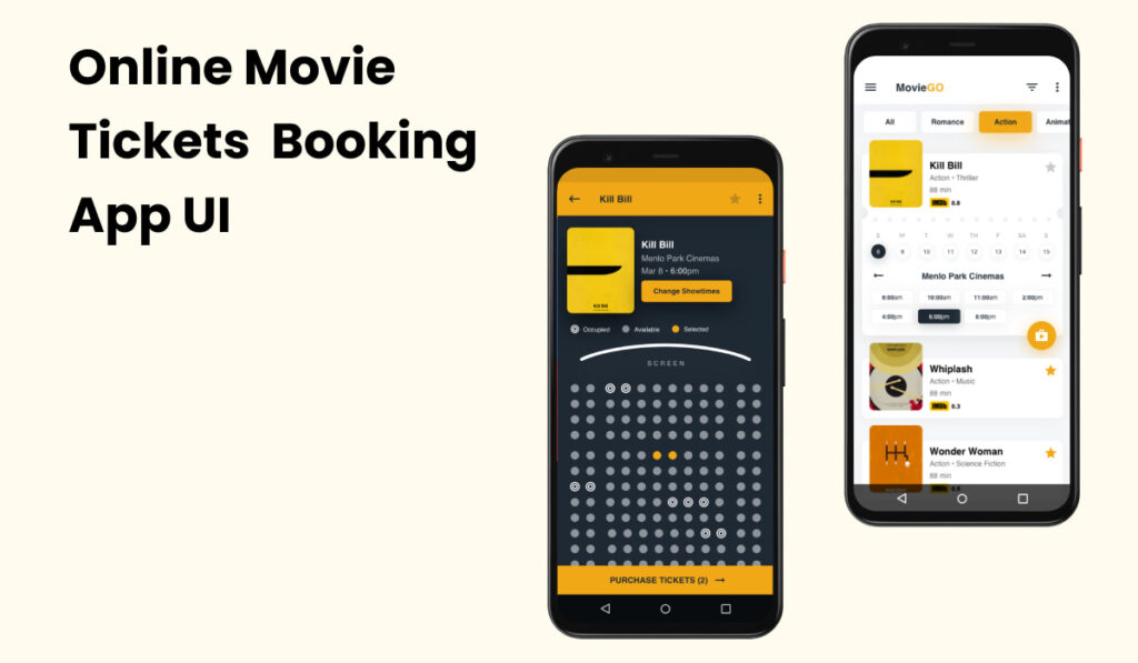 Online Movie Tickets Booking App UI - Sketch - Free Figma, XD, Sketch ...