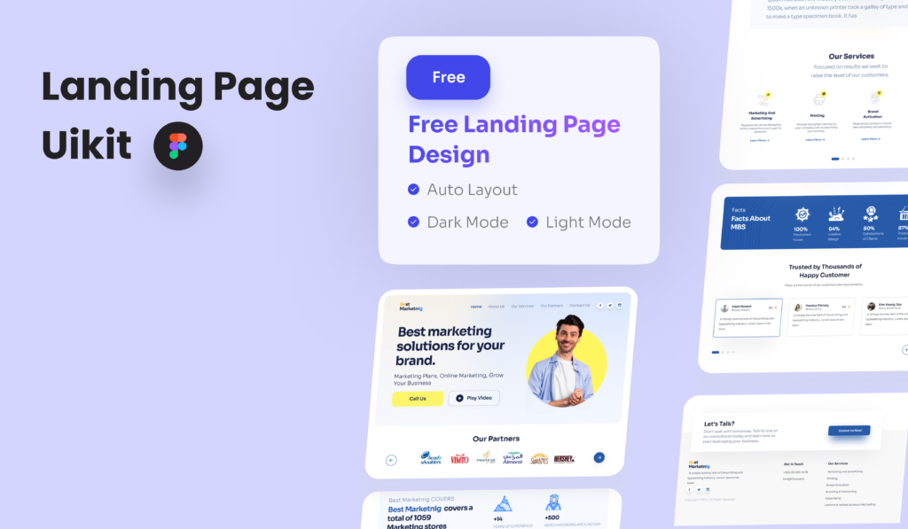 Figma Landing Page UI Design - Freebies