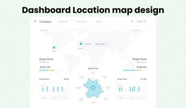 Sketch Location Map Comparison Dashboard Design - Freebies