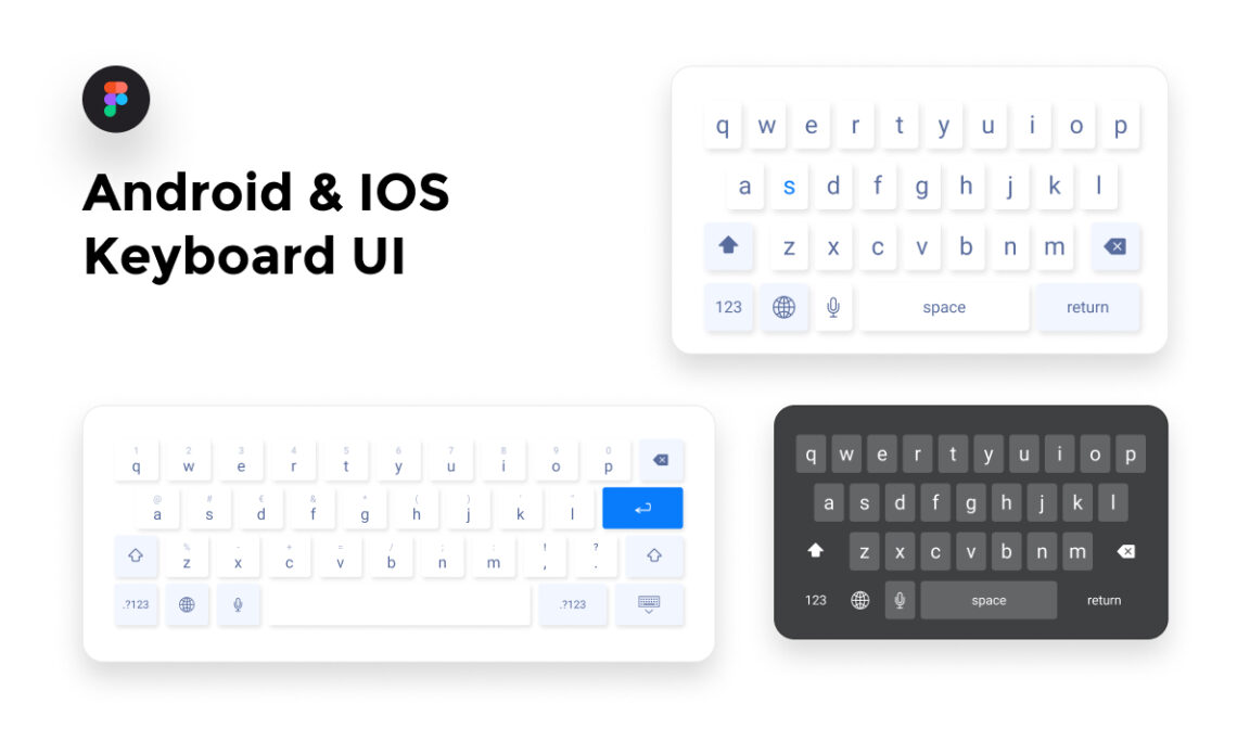 Keyboards UI in Figma for Android and iOS - Free Figma, XD, Sketch UI ...