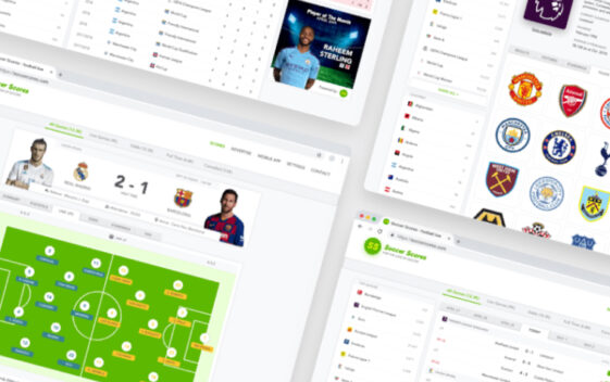 Football Scores Web UI Design Kit - UIUXSOURCE