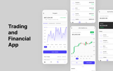 Free Trading and Financial App UI Kit - UI UX SOURCE