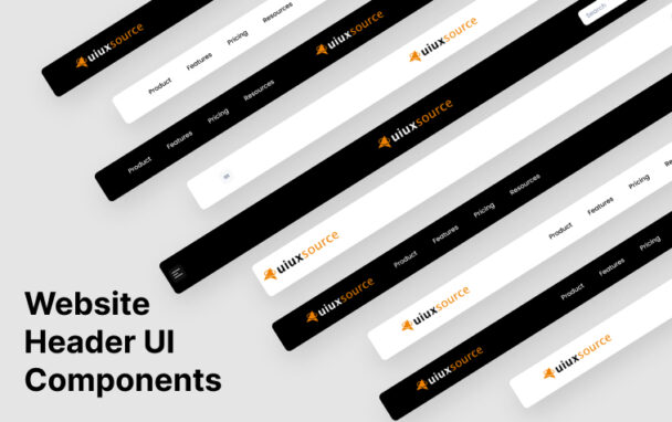 14+ Website Header UI Components Figma design - uiuxsource
