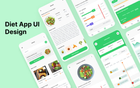 Diet App UI Design Figma File Freebie